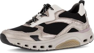 Gabor Damen Low-Top Sneaker, Frauen Sneaker,aktuell,Freizeit,festlich,Schaft-weiten,senkfuss,senk-spreizfuss,schw/muta/dkrose k.,35.5 EU / 3 UK