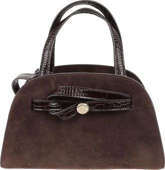 Tory Burch Femme, Sacs, Brun, Taille: ONE Size Sac &agrave; main en daim &agrave; poign&eacute;e sup&eacute;rieure