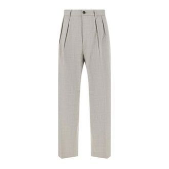 Nine In The Morning Pantalon droit &agrave; pinces Kay - Homme - Pantalons - Gris - Taille: L