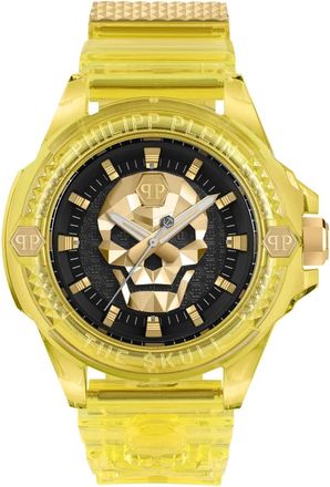 Philipp Plein Homme, Accessoires, Jaune, Taille: ONE Size The $Kull Tech Edit Watch