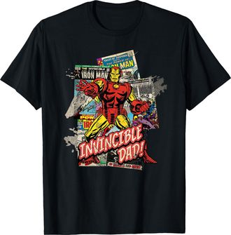 MARVEL Iron Man Invincible Dad Fathers Day Comic Retro T-Shirt