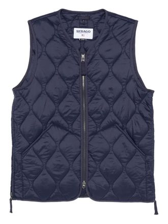 Sebago gilet matelass&eacute; &agrave; fermeture zipp&eacute;e - Bleu