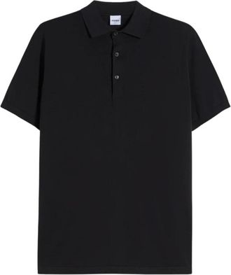 Aspesi Homme, Tops, Noir, Taille: XL Polo en coton avec boutons en nacre