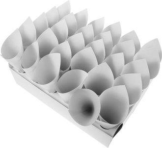 Pretyzoom Konfetti T&uuml;tenhalter aus Papier mit 30 F&auml;chern Wei&szlig;er Hochzeitstisch St&auml;nder f&uuml;r Bl&uuml;tenbl&auml;tter und Selbstgemacht Dekorationen Leichter Kegelhalter f&uuml;r