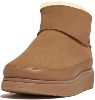 FitFlop Femme Gen-FF Ultra-Mini Bottes en Peau de Mouton Double Face Bottine, Beige Sable, 38.5 EU
