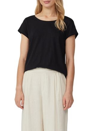 s.Oliver T-Shirt mit Rollkanten und Flammgarnstruktur