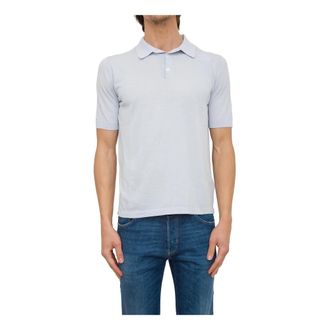 Eleventy Kurz&auml;rmeliges Polo Azzurro - - Tops - Herren - Blau - L