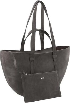 Abro sac à épaule Leather Suede Shopper COSMO Grey gris foncé