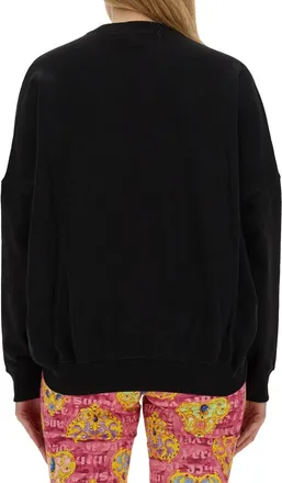 Versace Jeans Couture Cropped Logo Sweatshirt - Black