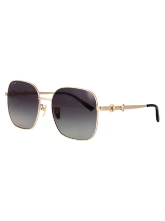Gucci Womens Sunglasses Gold Metal