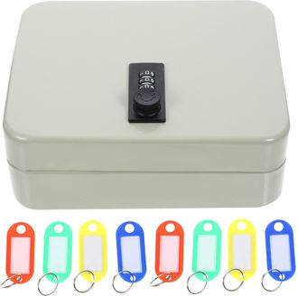 Cabilock Wandschlüsselschrank aus Eisen mit Zahlenschloss Wandmontierte Schlüsselbox für Zuhause und Büro Schlüsselaufbewahrungsbox mit Großem Fassungsvermögen