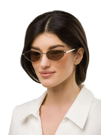 Furla SFUB17 Metal Aviator Sunglasses - Gold