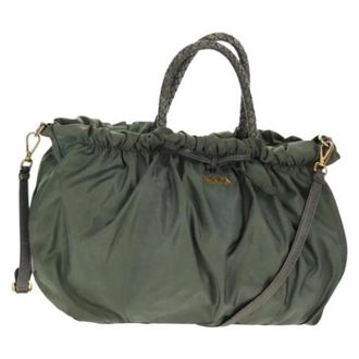 Prada Pre-owned Vintage Nylon Handbag - - Pre-owned - Damen - Gr&uuml;n - ONE SIZE