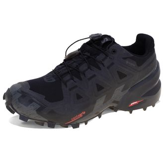 Salomon Damen Speedcross 6 GTX Sneaker, Schwarz Schwarz Phantom, 41 1/3 EU