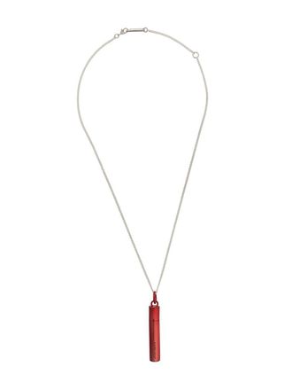 AMBUSH collier &agrave; pendentif pilulier - Rouge