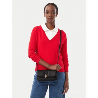 Tommy Hilfiger Handtasche Tommy Hilfiger Th Libre Mini Crossover AW0AW19198 Schwarz