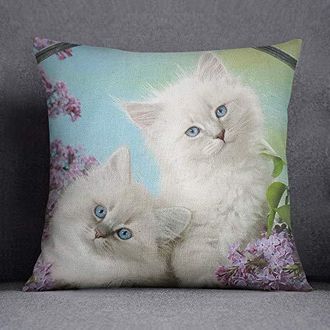 Bonamaison Le Jardin du Lin Kissenhüllen, Cotton, Mehrfarbig, 45x45