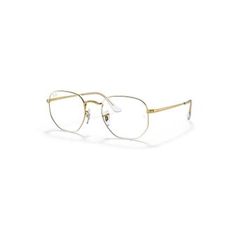 Ray-Ban Hexagonal Optics Gold Fassung Klar Glas 51-21