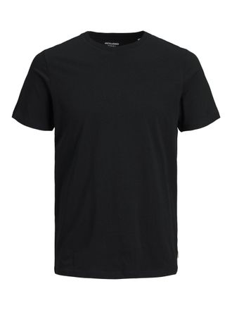 Jack & Jones Herren JJEORGANIC Basic Tee SS O-Neck NOOS, Black/Detail:Slim, XS