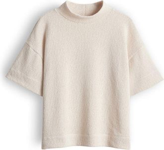 someday Sweatshirt Umelo mit Strickoptik Stehkragen und Halbarm, modern und unkompliziert