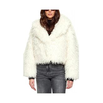 Michael Kors Cropped Kunstpelzjacke - - Jackets - Damen - Beige - M