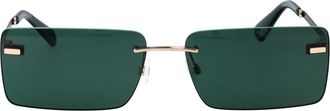 Calvin Klein Jeans Homme, Accessoires, Vert, Taille: 61 MM Lunettes de soleil rectangulaires