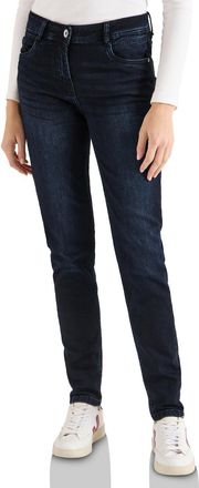 Cecil Casual Fit Jeans Dark Blue Black Washed 28