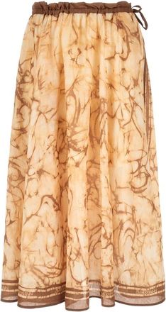 Zimmermann Femme, Jupes, Beige, Taille: 38 FR Indra Midi Skirt