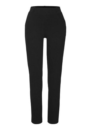 Lascana Jogger Pants klassische schmale Form mit Jacquard Strickmuster oder uni schwarz