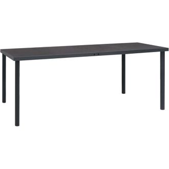 vidaXL Vidaxl - Table &agrave; d&icirc;ner dext&eacute;rieur Anthracite 190x90x74 cm Acier