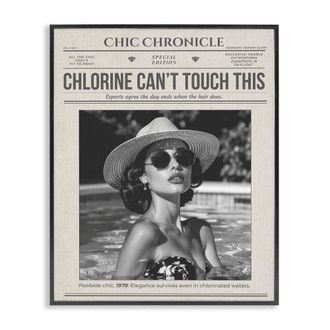 Stupell Industries Chic Chronical Vintage Magazine Giclée-Kunst, gerahmt, Design von einem Barfuß-Stylisten, 76,2 x 61 cm, Grau
