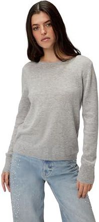 Caroll Pull femme 100% cachemire Encolure bateau gris perle XL