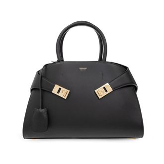 Ferragamo Femme, Sacs, Noir, Taille: ONE Size Sac &agrave; bandouli&egrave;re Hugo