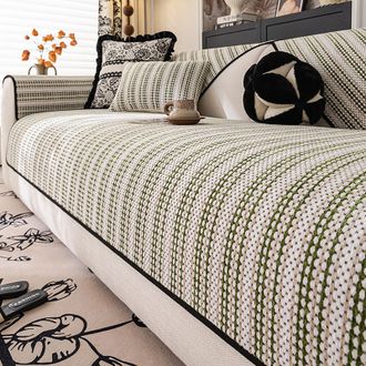 Generic Sofadecken für Sitzfläche, Ecksofa rutschfeste choner, Universelle Sofa Überwurf Couch L Form 1/2/3/4 Sitzer für Hund Katze Anti-Grabben(Green,110x360