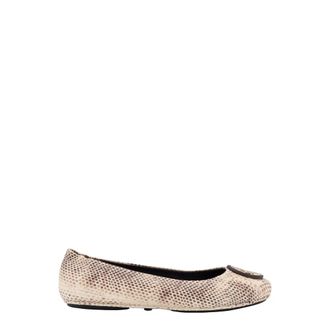 Tory Burch Beige Flache Schuhe mit Logo-Detail - - Shoes - Damen - Beige - 35 1/2 EU
