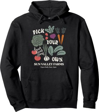 Trendy Apparel Pick Your Own Sun Valley Farms Vegetables Pullover Hoodie