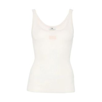 Elisabetta Franchi &Auml;rmellose Oberteile - - Tops - Damen - Wei&szlig; - L