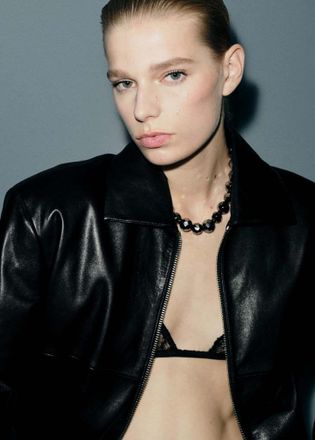 Mango Collier sph&egrave;res g&eacute;om&eacute;triques argent - Femme - Taille unique - MANGO