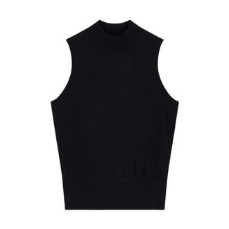 A|X Armani Exchange Viskose Baumwolle Seide Stricktop - - Tops - Damen - Schwarzk - S
