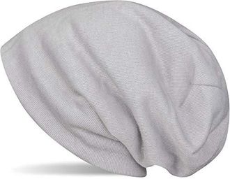 styleBREAKER Bonnet tricot&eacute; Beanie en Laine Fine avec Une Doublure int&eacute;rieure Polaire tr&egrave;s Douce, uni, Longbeanie, Unisexe 04024092, Couleur:Gris Clair