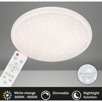 Briloner led Deckenleuchte Dimmbar Fernbedienung cct 48 w weiß Metall-Kunststoff
