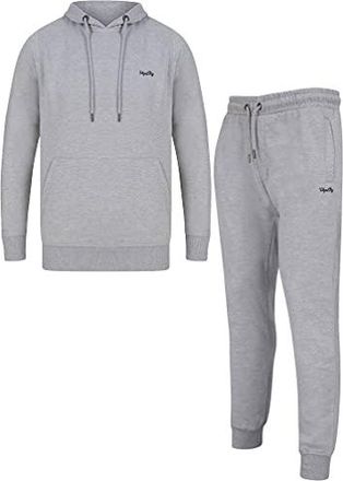 Tokyo Laundry Palace Matching 2pc Hoody & Jogger Brushback Fleece Co-rd Set in Light Grey Marl - Tokyo Laundry - L