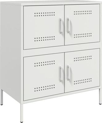 vidaXL Buffet blanc 68x39x79 cm acier Vidaxl