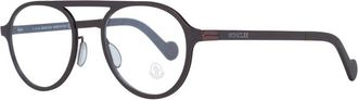 Moncler Braune Aviator-Brille mit Metallgestell - - Accessories - Herren - Braun - ONE SIZE