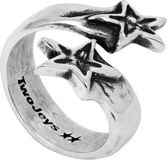 TwoJeys unisex, Accessoires, Gris, Taille: 59 MM Wrapping Stars Ring