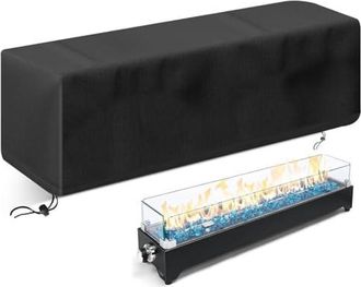 Generic Housse de protection rectangulaire imperm&eacute;able et r&eacute;sistante aux UV en tissu Oxford avec ourlet r&eacute;glable et sac de rangement pour chauffage de jardin 