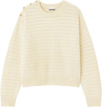 Ganni pull à boutons décoratifs - Tons neutres