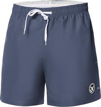 Ladeheid Short de Bain Homme, Maillot de Bain Séchage Rapide avec Doublure en Filet, Poches Fonctionnelles, Taille Élastique avec Cordon, Léger et Confortable 