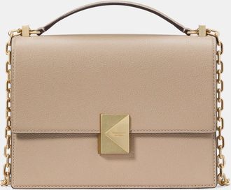 Kate Spade New York Kate Spade Deco Schultertasche Mit Kette f&uuml;r Frauen in Zeitloses Taupe | Leder