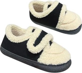 Generic Pantoufles dhiver en feutre pour homme et femme - Confortables - Légères - En coton - Légères - Doublées - Légères - Confortables et douces, Noir, 37 